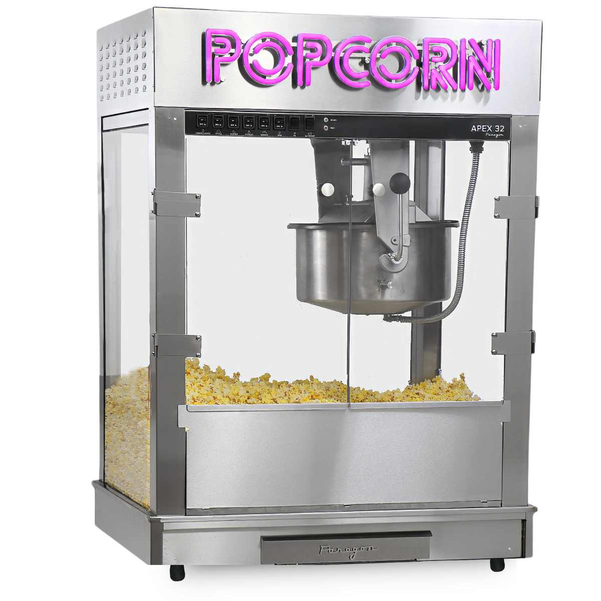 Apex 32 oz. Popcorn Machine - Stainless Steel — Paragon Concessions