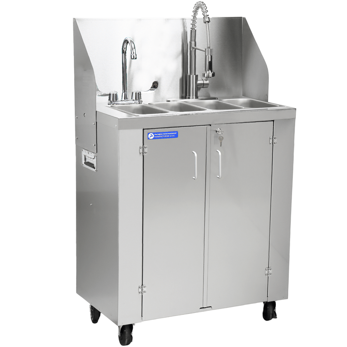 Quad E Sink with 4 Basins - 3 Basins for sanitation and 1 for Hand was ...