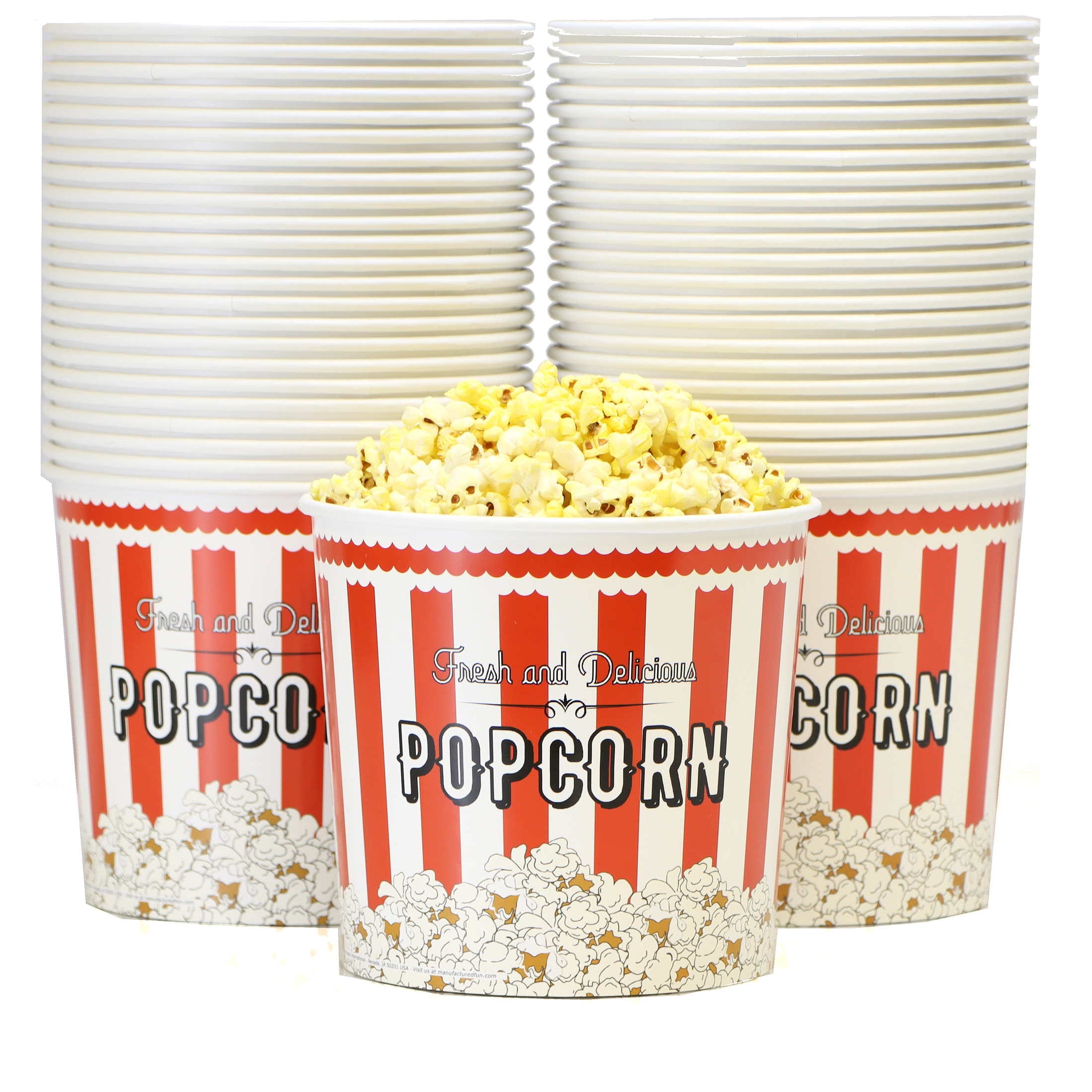 Large Popcorn Buckets (85 oz) - Packs 25, 50, 100 — Paragon Concessions