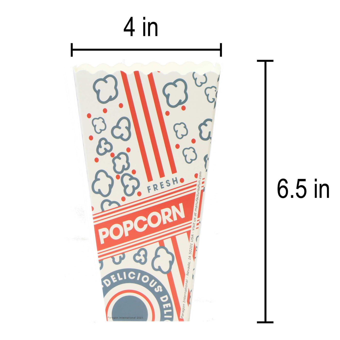 Small Scoop Popcorn Boxes - Open Top Popcorn Boxes — Paragon Concessions